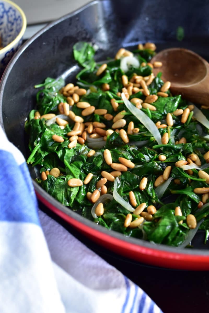 Sauteed Spinach with Toasted Pine Nuts - Maureen Abood