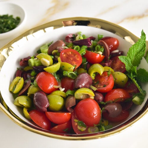 Olive Salad Recipe with Easy Lemon Dressing - Maureen Abood
