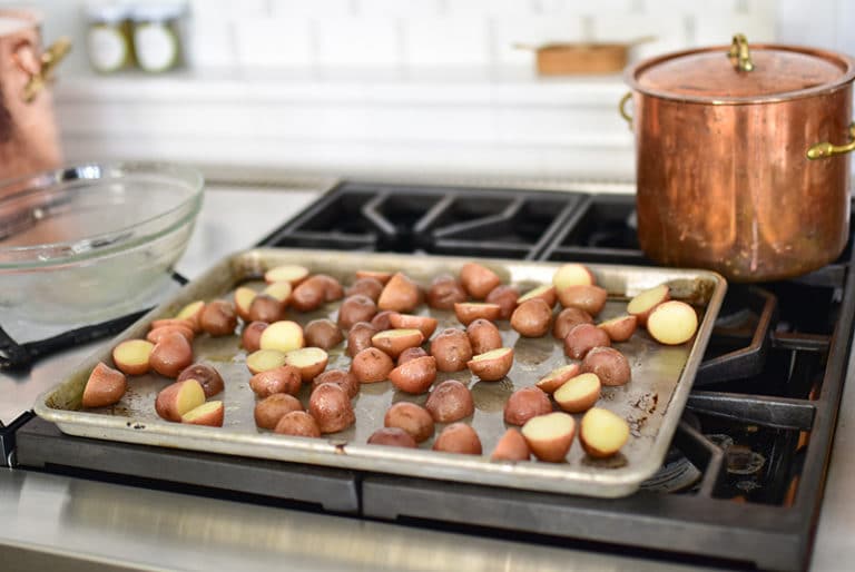 Roasted New Potatoes (Roasted with Mint) - Maureen Abood
