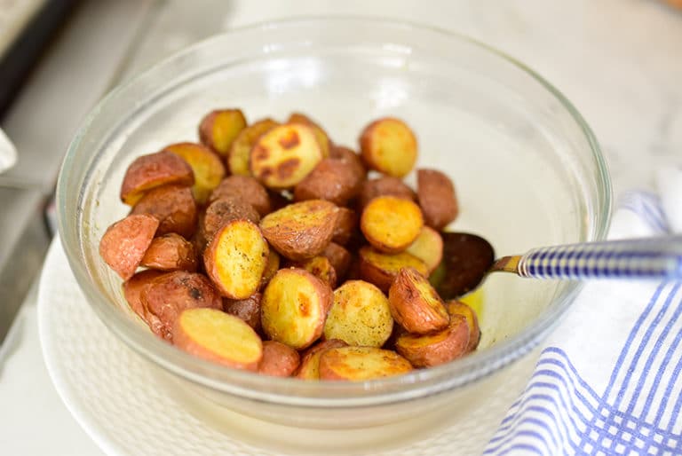 Roasted New Potatoes (Roasted with Mint) - Maureen Abood