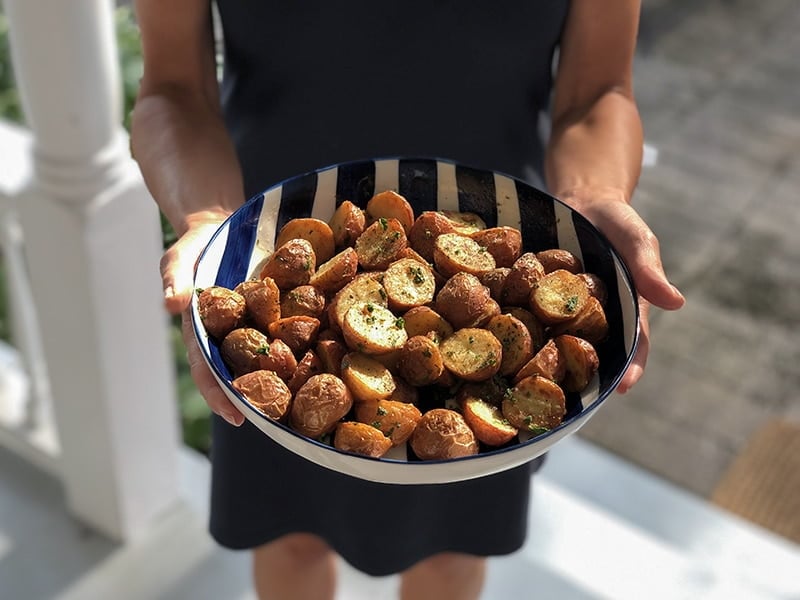 Roasted New Potatoes (Roasted with Mint) - Maureen Abood
