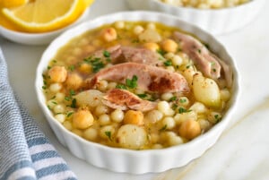 Lebanese Moghrabieh Recipe (Chicken Couscous Soup)