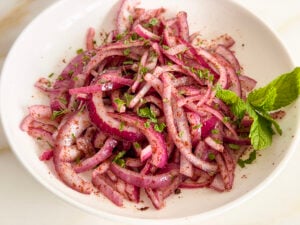 Sumac Onions (Easy Turkish Onion Salad Recipe) - Maureen Abood